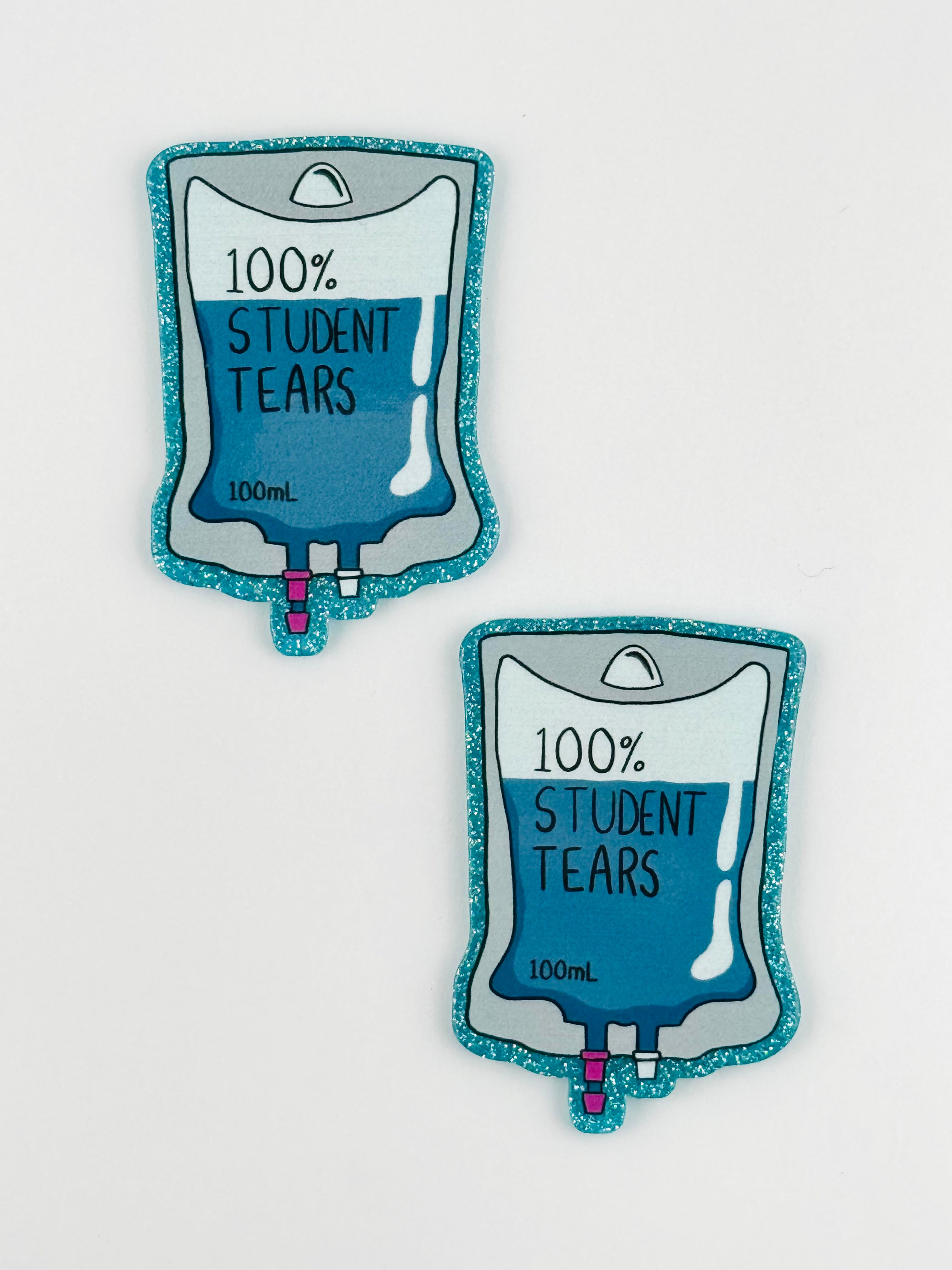 Glitter Acrylic Flatback ~ 1086N ~ Student Tears Bag – Delilica