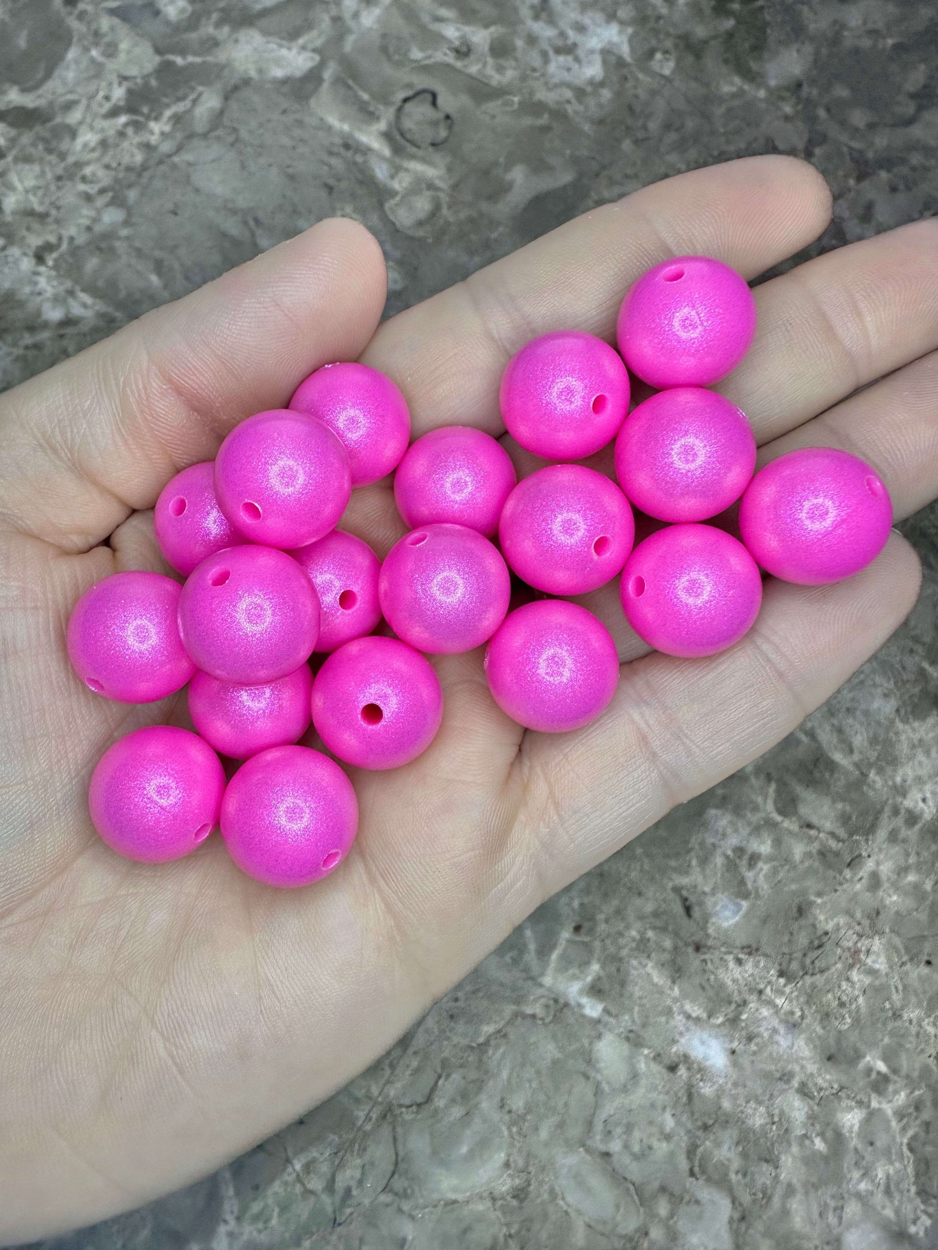 Opal #124 Bright Pink 15mm Round – Delilica